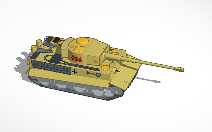 3D design Tiger I Fixed - Tinkercad