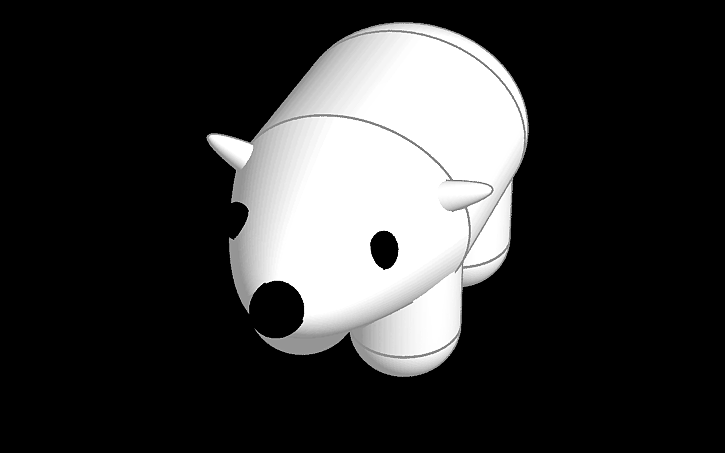 3D design Walking polar bear - Tinkercad