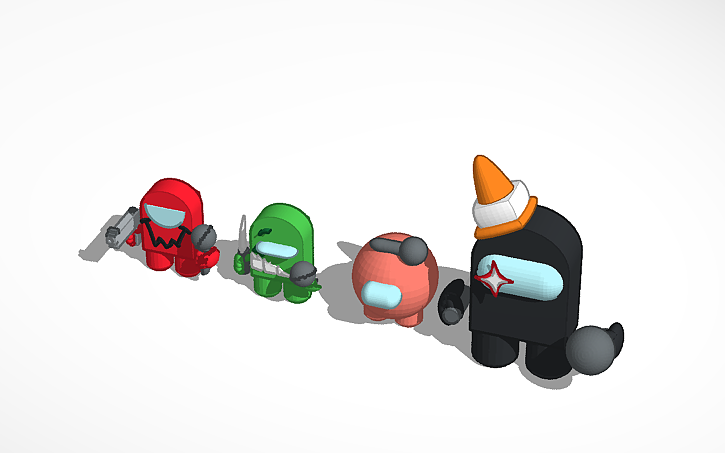 3D design (Remodeled) Impostor Models (Red, Green, Mech, Black) | Tinkercad