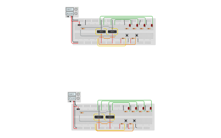 Circuit design experiment A-PW4 - Tinkercad