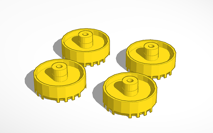 3D design Toy Car wheels - Tinkercad