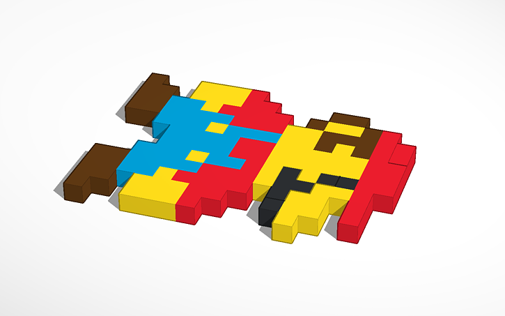 3D design Pixel Mario Modern | Tinkercad