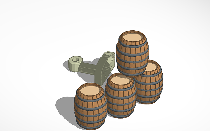 3D design Beer Barrel - Tinkercad
