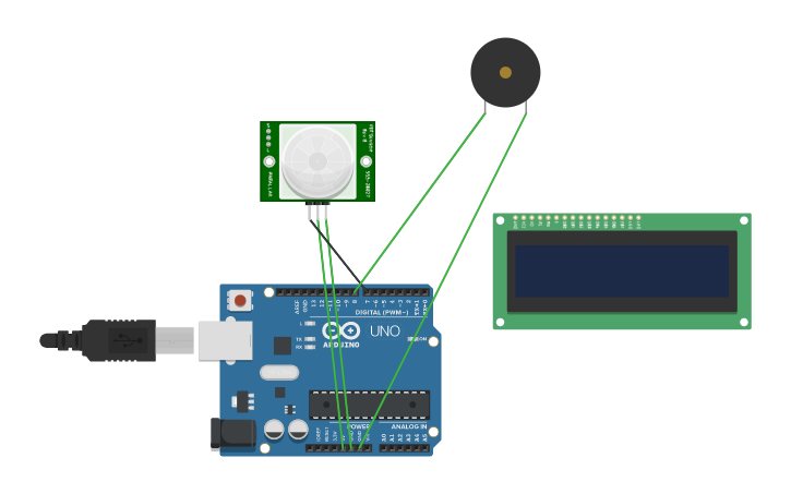 Circuit design Home Security System - Tinkercad