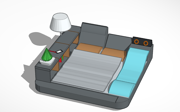 3D design bed - Tinkercad
