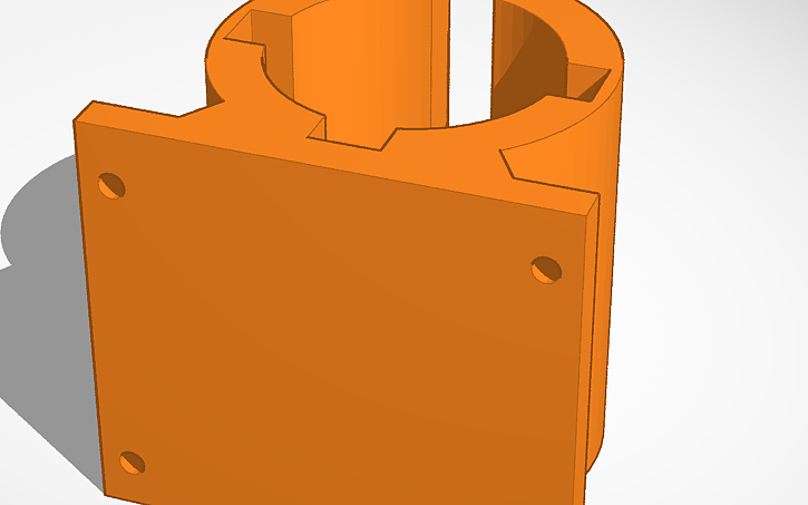 3D design retractable queue mount - Tinkercad