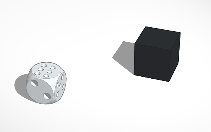 3D design dice | Tinkercad