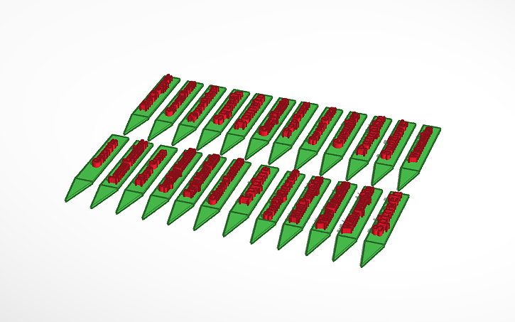 3D design garden name tags - Tinkercad