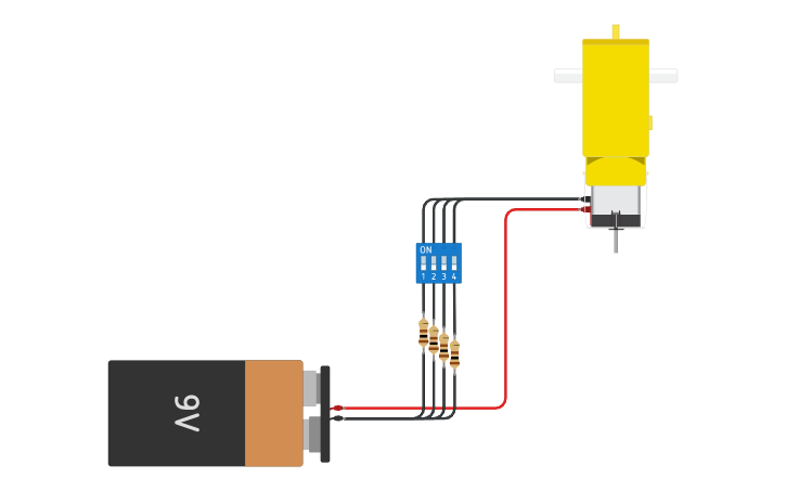 Circuit design Gear Motor - Tinkercad
