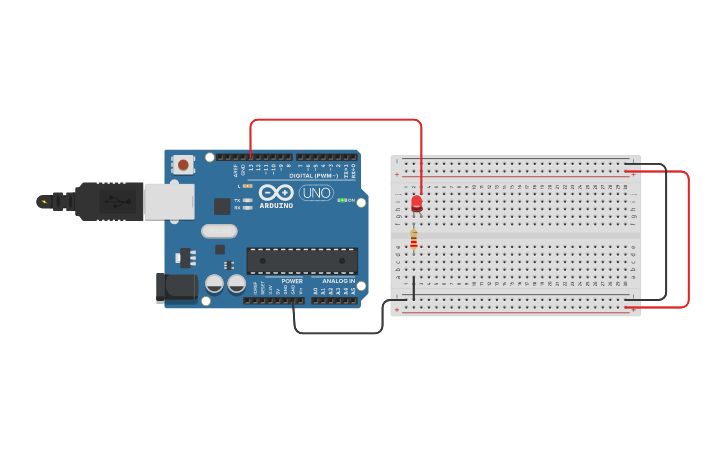 Circuit design Ligar LED - Projeto 1 | Tinkercad Circuit design Ligar LED - Projeto 1 | Tinkercad