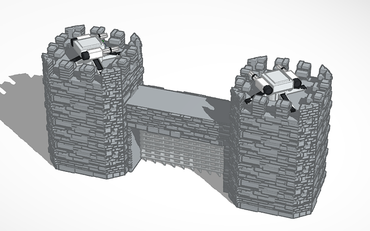 3D design castle gate - Tinkercad