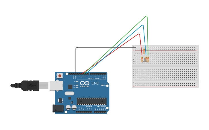 Circuit design LED - Tinkercad