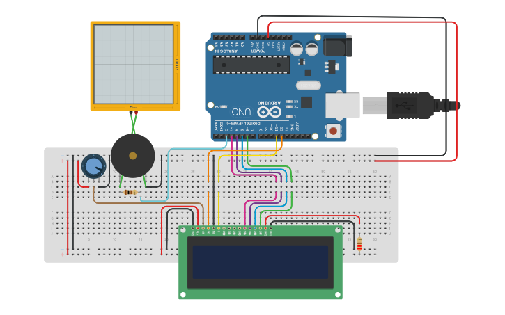 Circuit design Morsecode Encoder - Tinkercad