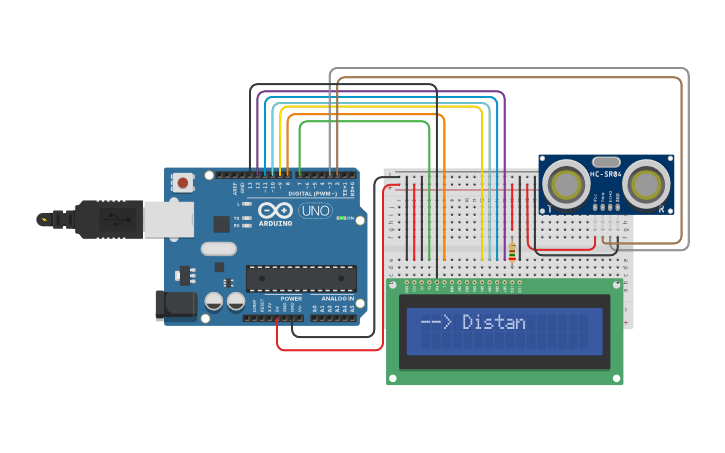 Circuit design A Virtual Tape Measure - Tinkercad Circuit design A Virtual Tape Measure - Tinkercad