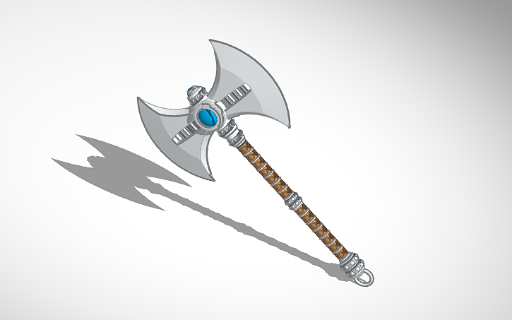 3D design Fantasy Battle Axe - Soul Strike - Tinkercad