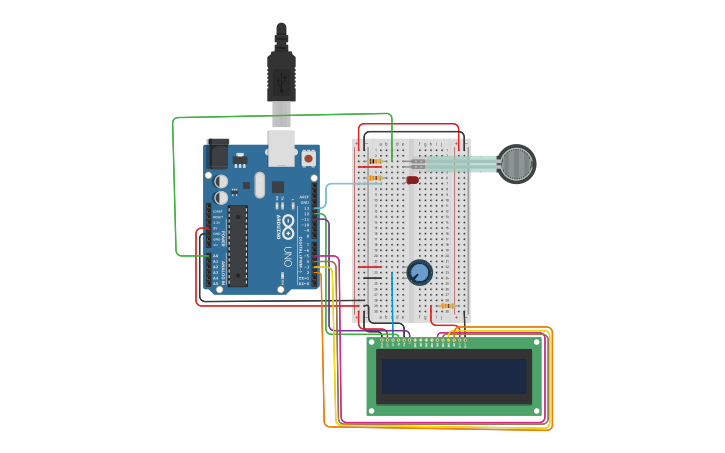 Circuit design Lesson 36: Force sensor - Tinkercad