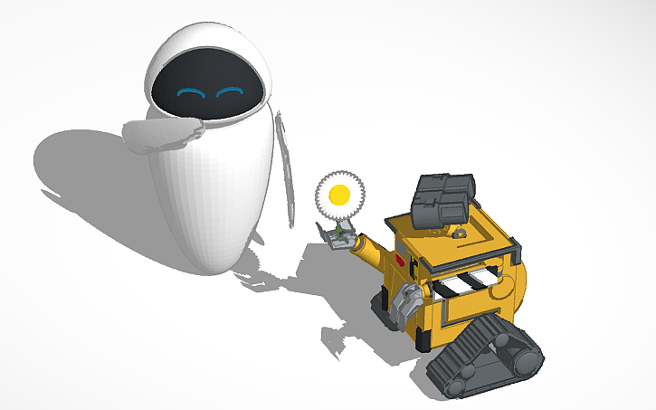 3D design Wall-E and EVE - Tinkercad