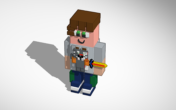 3D design My brother's skin in Minecraft - Tinkercad
