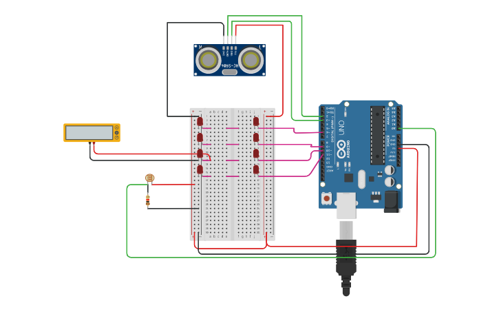 Circuit design Smart Street light | Tinkercad