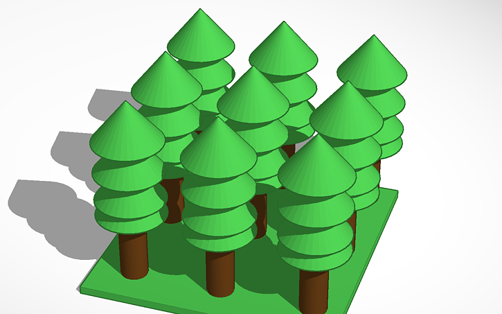 3D design forest - Tinkercad