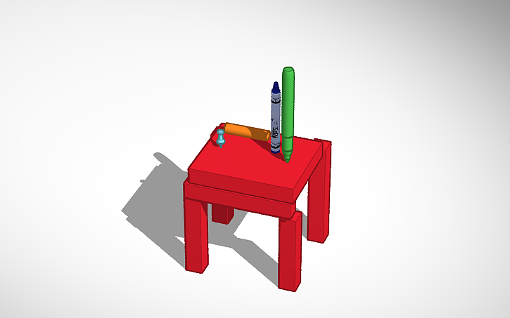 3D design MESSY TABLE - Tinkercad