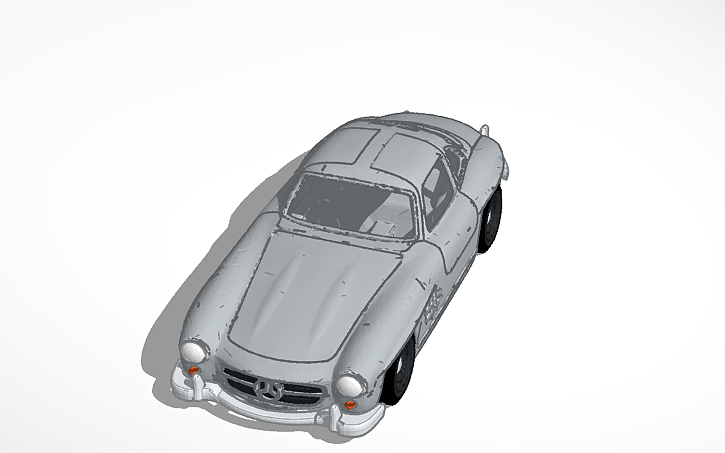 3D design Speedude!!! Mercedes 300 SL Gullwing coupe - Tinkercad