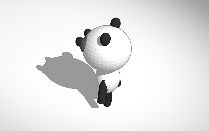 3D design panda - Tinkercad