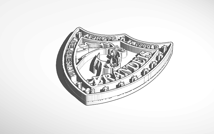 3D design Brandeis AFJROTC Unit Patch | Tinkercad