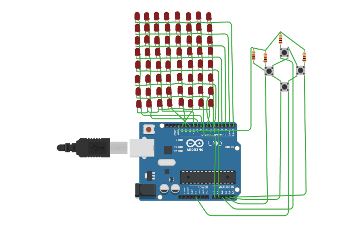 Circuit design TETRIS - Tinkercad
