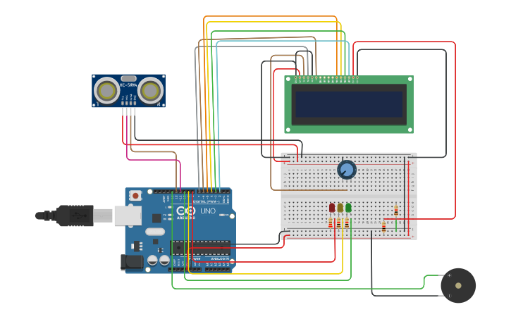 Circuit Design Flood Detector Tinkercad