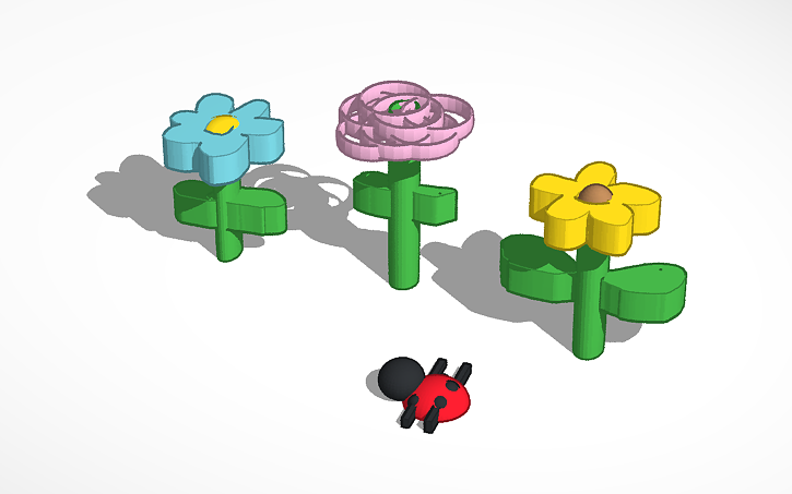 3D design flowers - Tinkercad