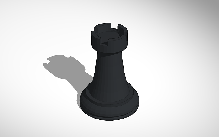 3D design Chess Rook - Tinkercad