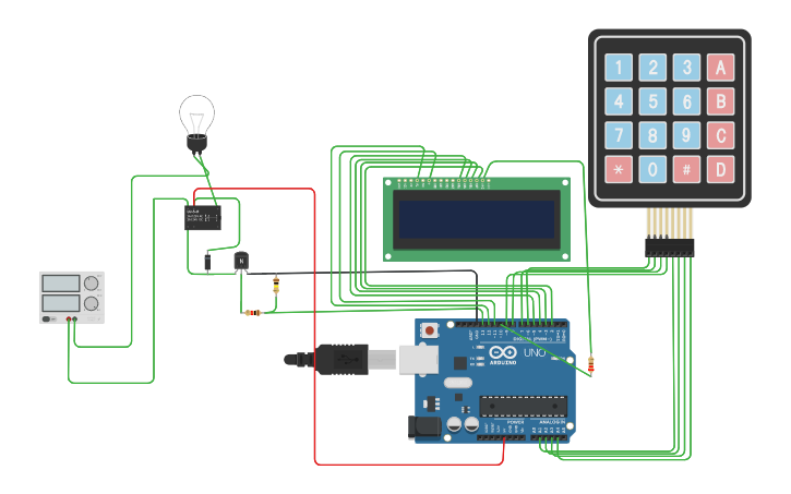 Circuit Design Password Access Control Circuit With Lcd Tinkercad