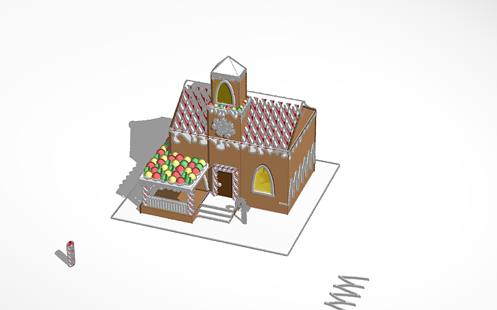 3D design ginger bread house | Tinkercad