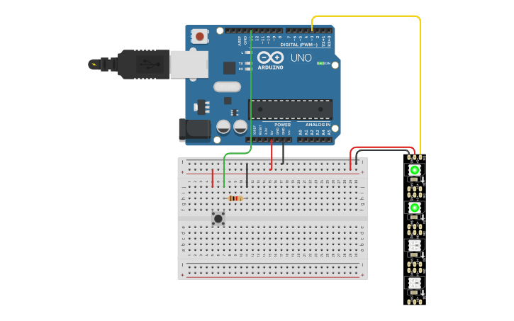 Circuit design Car LED charge - Tinkercad