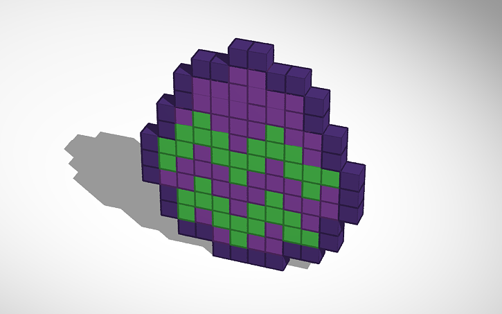 3D design Easter Egg Pixel Art | Tinkercad
