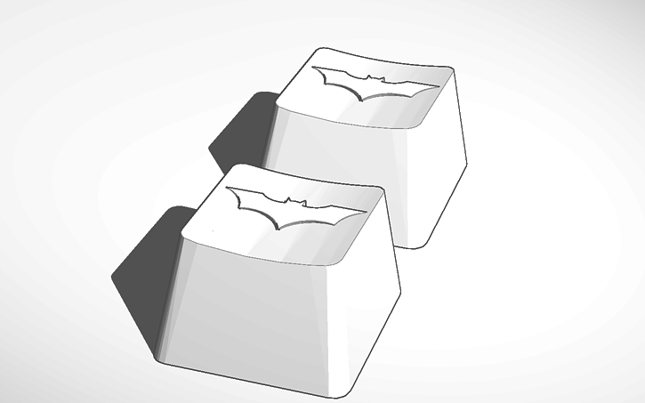 3D design Batman Keycaps - Tinkercad