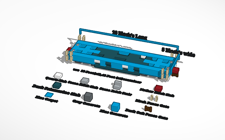 3D design minecraft korail container flat car V3 | Tinkercad