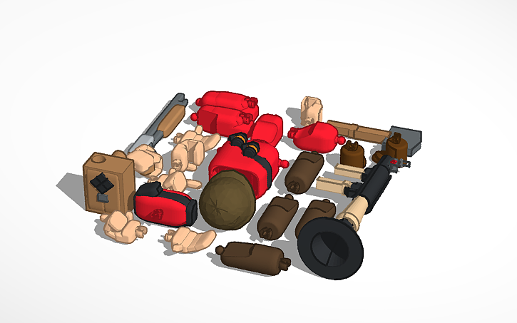 3D design Team Fortress 2 Soldier action figure - Tinkercad