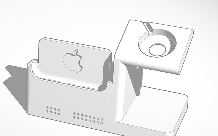 3D design Apple Watch and iPhone 6 and 6s Holder - Tinkercad