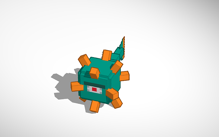 3D design Minecraft guardian - Tinkercad