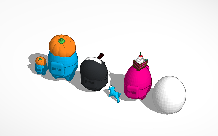 3D design Among Us Figures | Tinkercad