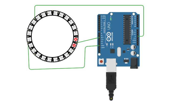 Circuit design NeoPixel 2 | Tinkercad