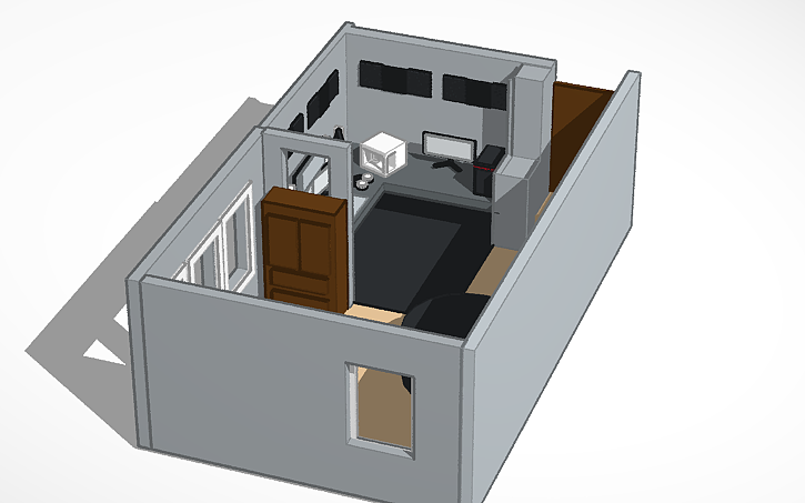 3D design Full Room Blueprints - Tinkercad