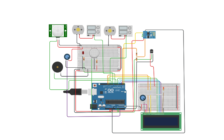 Circuit design Smart Farming System | Tinkercad