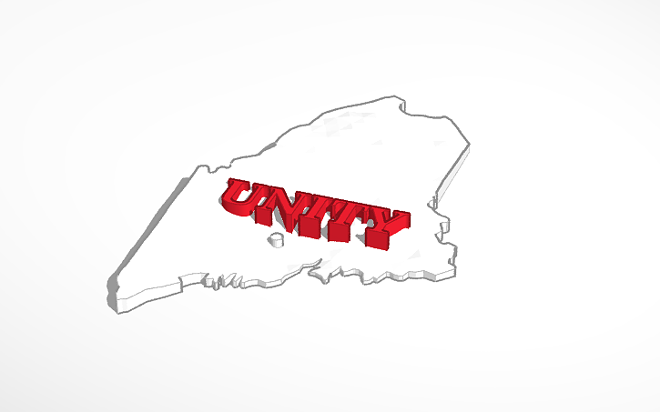 3D design Maine Unity - Tinkercad
