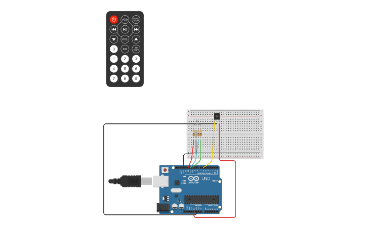 Circuit design Remote controlled RGB - Tinkercad