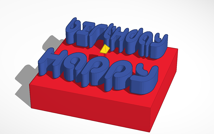 3D design birthday cake | Tinkercad