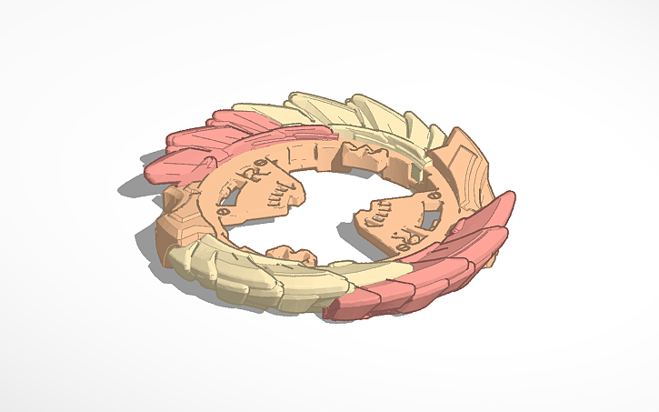 3D design Beyblade layer 3 - Tinkercad