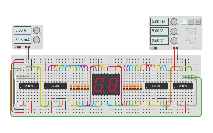 Circuit design Contador 00 a 99 - Tinkercad Circuit design Contador 00 a 99 - Tinkercad